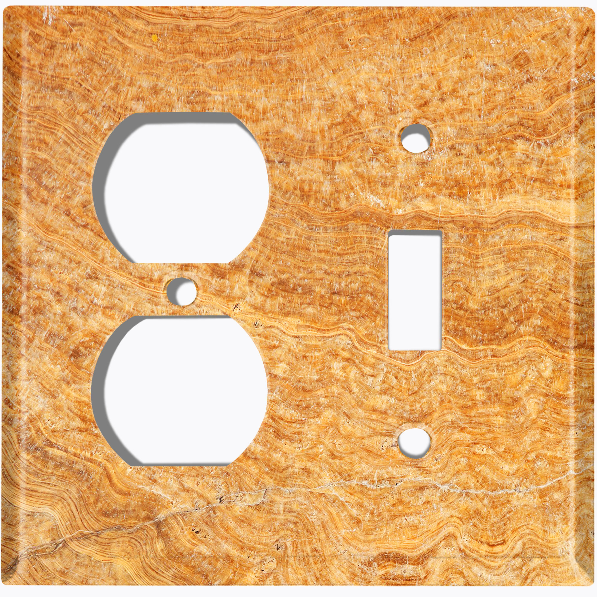 WorldAcc Marble Print 2 2-Gang Duplex Outlet / Toggle Light Switch ...