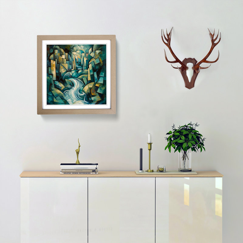 Metro Lane Stream Cubism No.1 - Single Picture Frame Art Prints on Wood ...