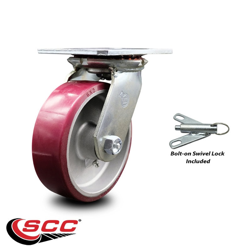 Service Caster Heavy Duty Polyurethane on Aluminum Caster | Wayfair