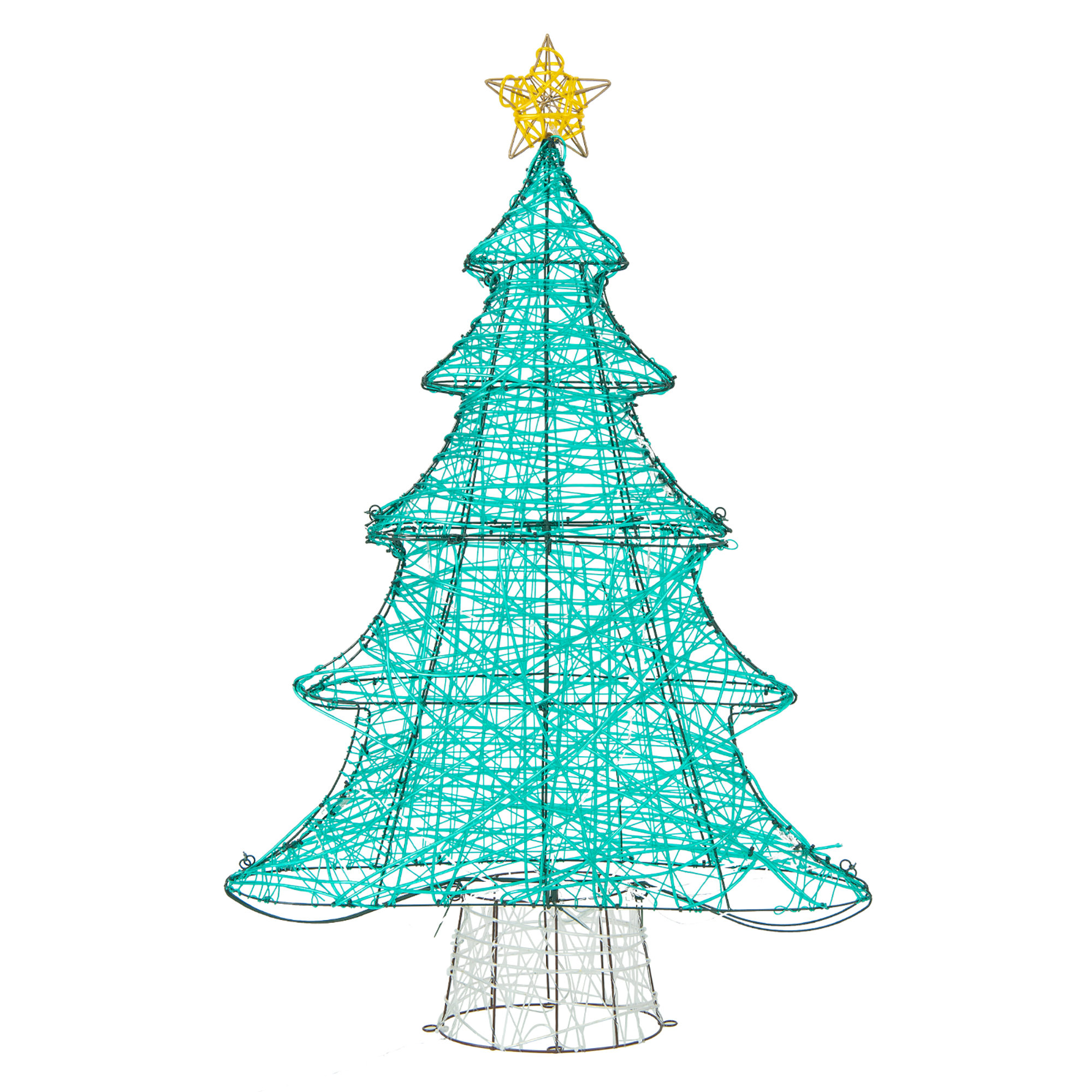 The Holiday Aisle® Christmas Tree with Top Star Illuminated Lighted ...