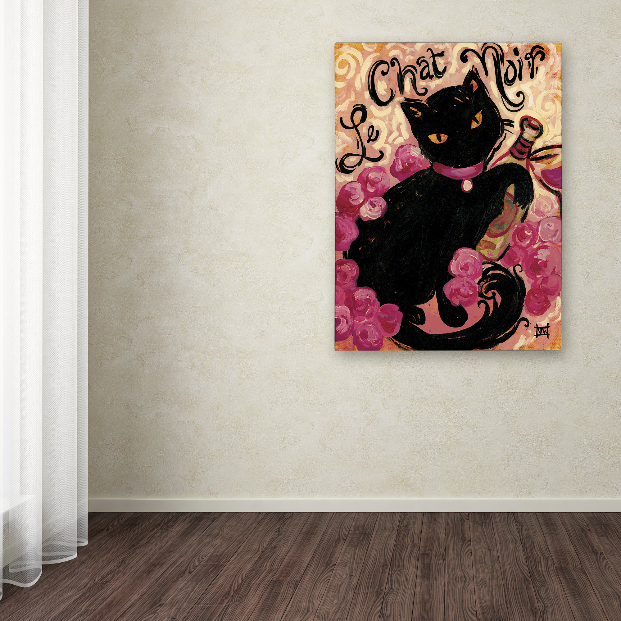 Red Barrel Studio 'Le Chat Noir' Painting Print on Wrapped Canvas ...