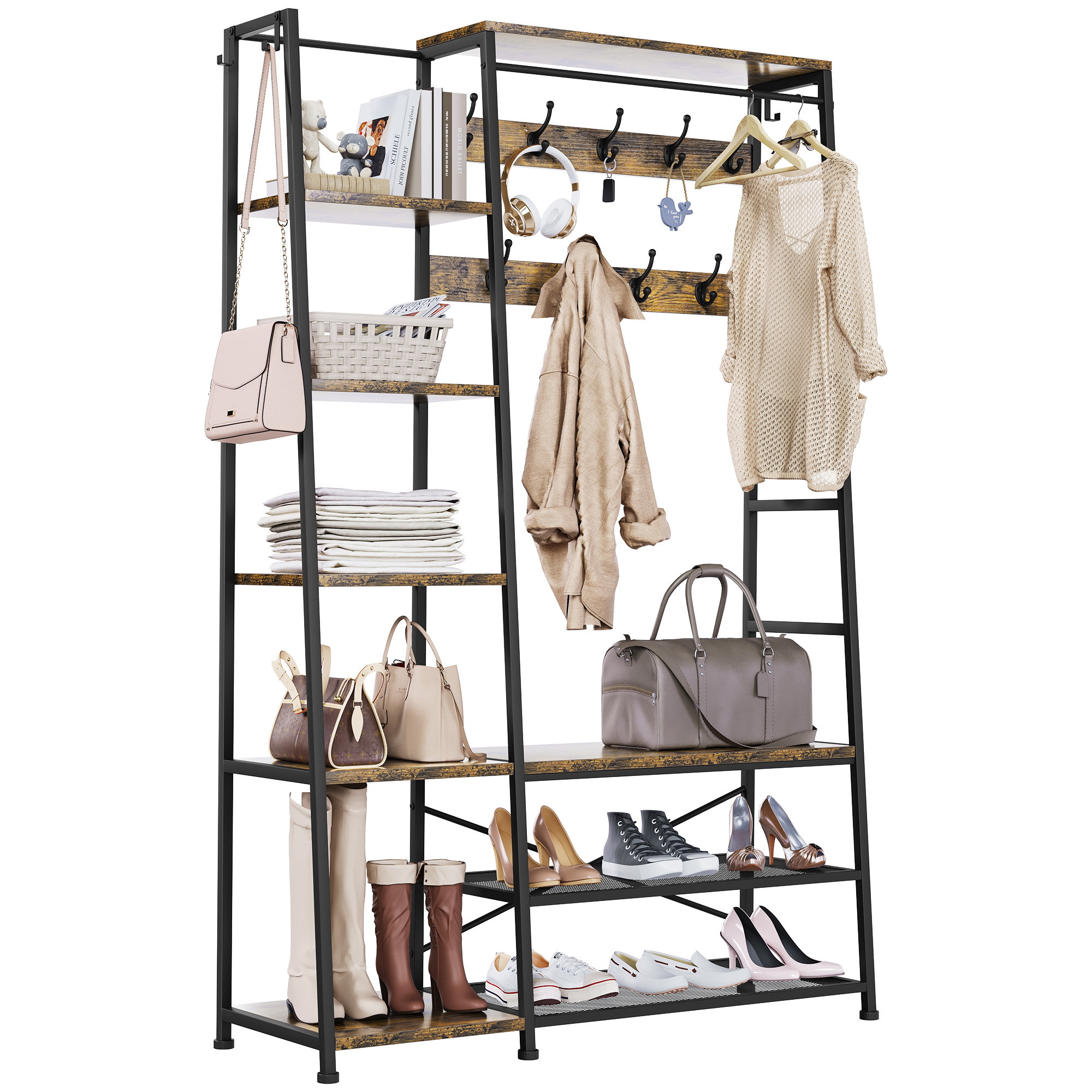 Borough Wharf Hallway Coat and Shoe Storage,116cm Wide Hallway Unit ...
