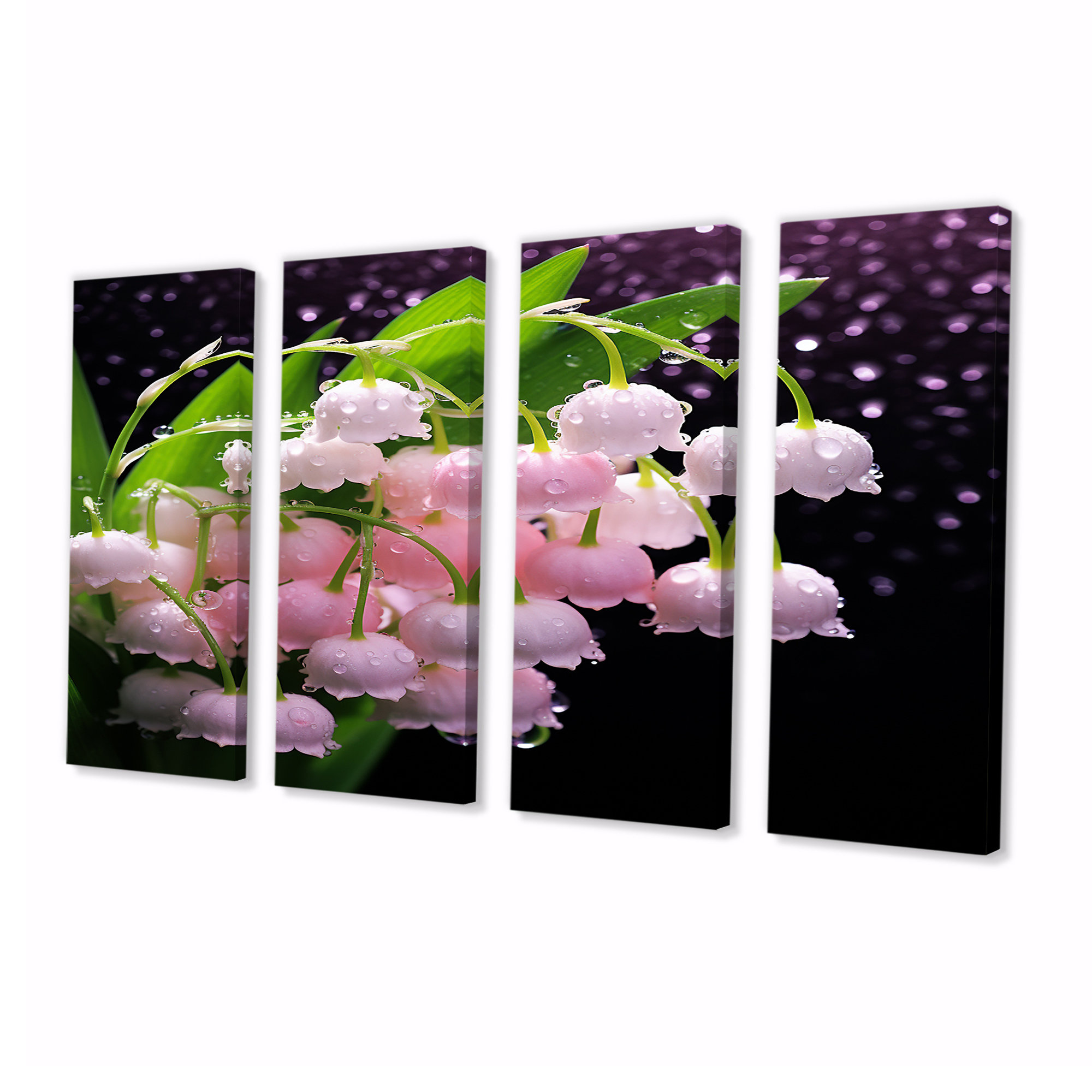 Ebern Designs Pink Lily Of The Valley Flower Morning Bliss - Lily Wall ...