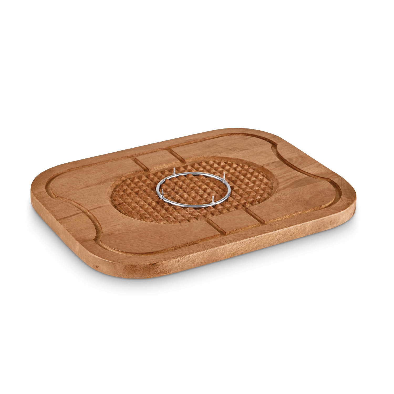 Tower T847046 Wooden Carving Board with Meat Spikes Suitable for Food Preparation and Serving Mango Wood Wayfair