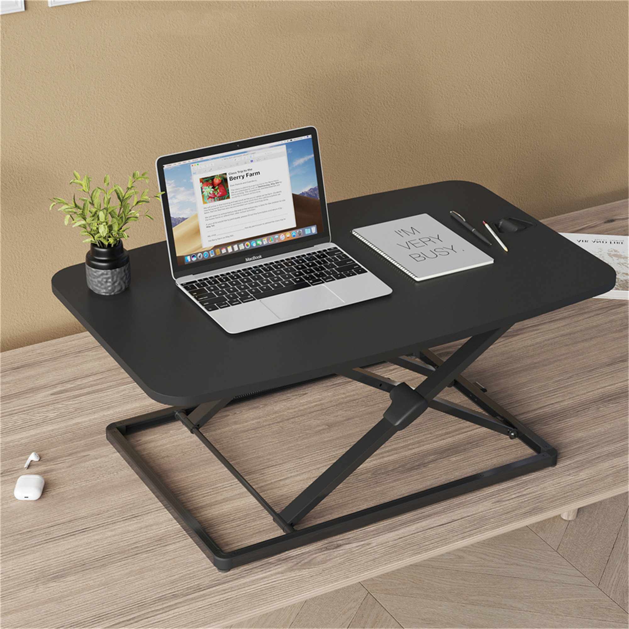 Joy Seeker 31.3'' Height Adjustable Standing Desk Converter Stand up ...