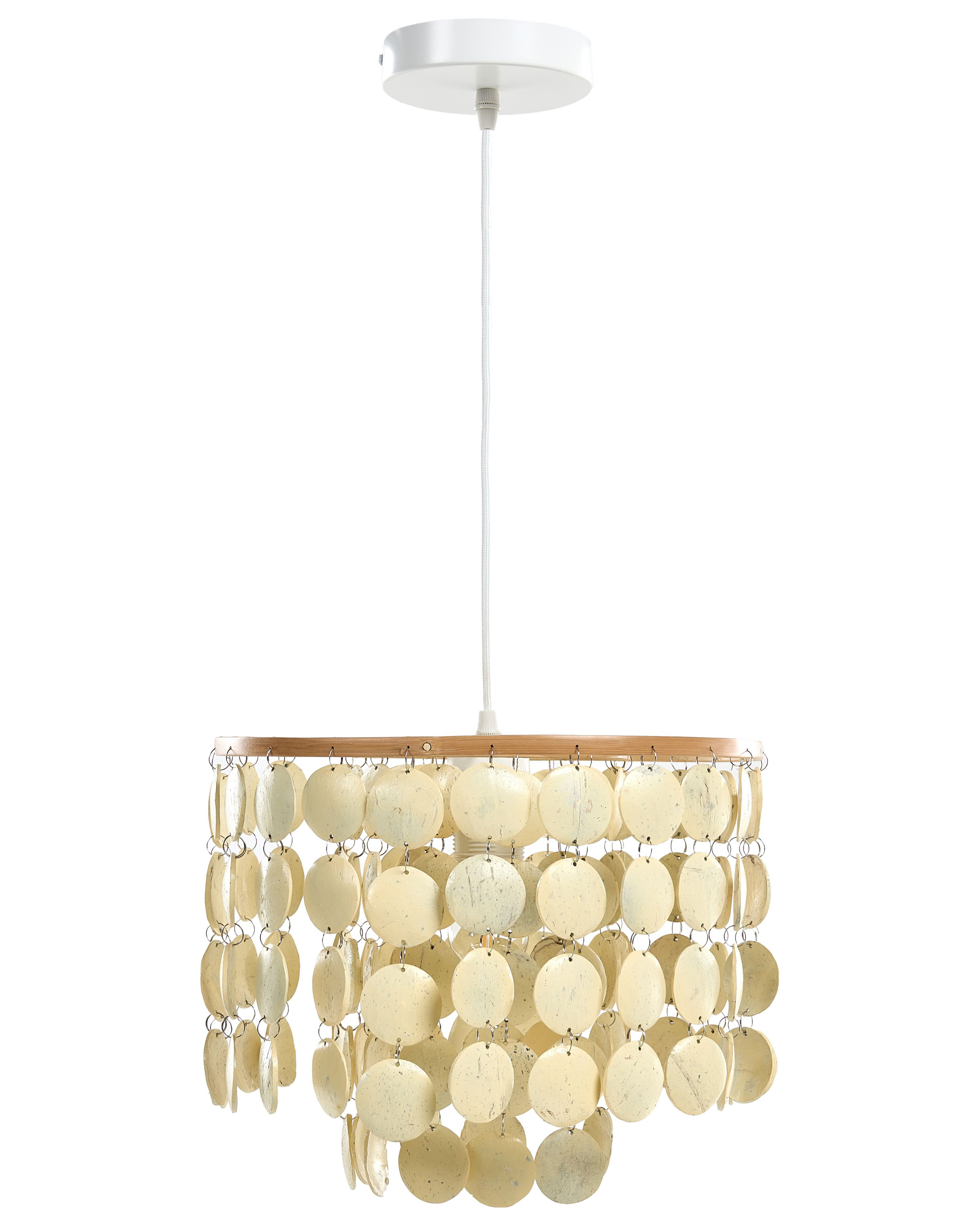 Beachcrest Home Chandelier PARANGI Coconut Shell Light Beige | Wayfair ...