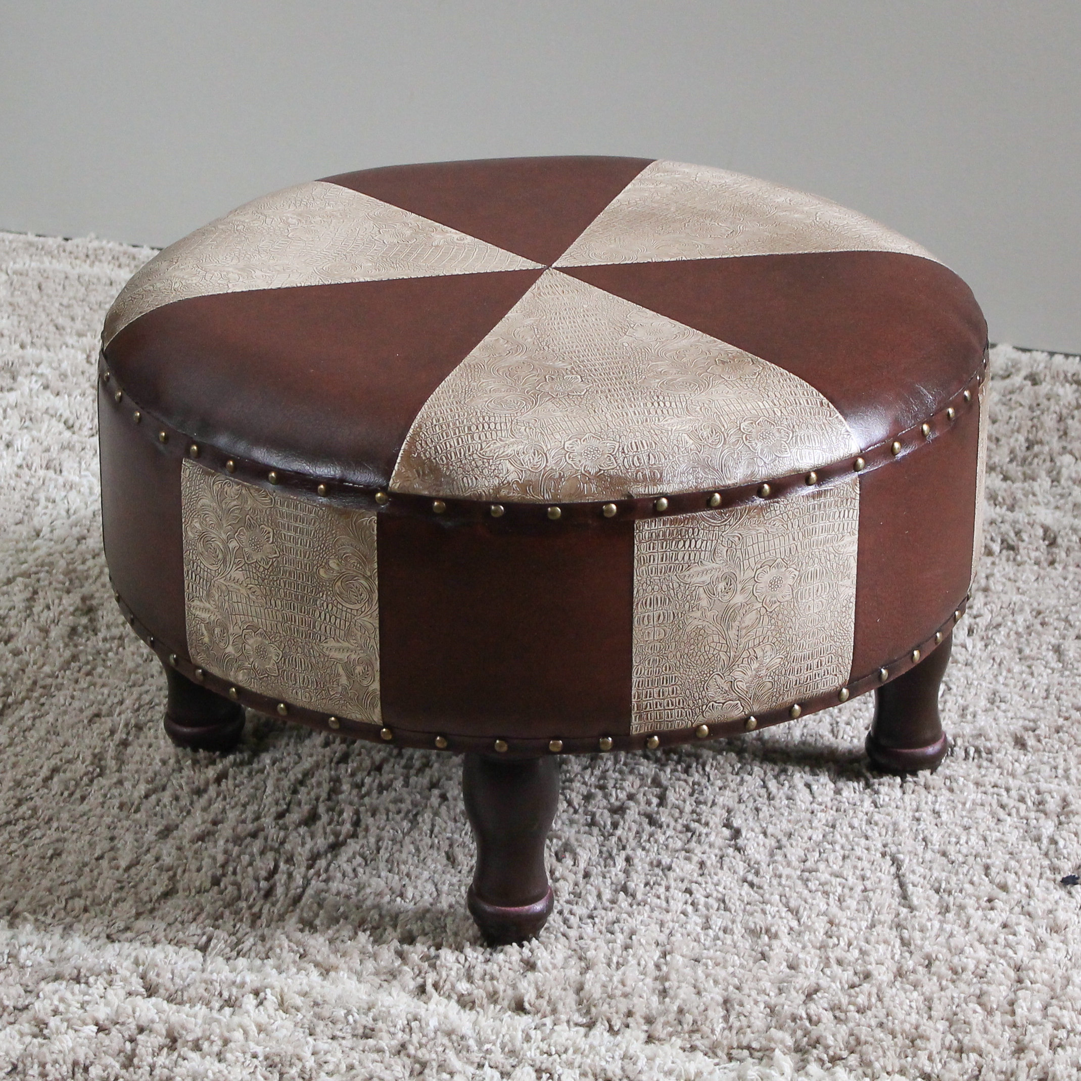 Lark Manor™ Armod 25" Wide Round Ottoman & Reviews | Wayfair