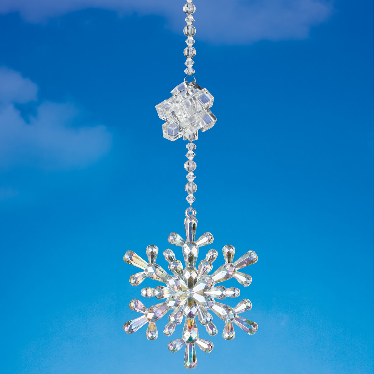 Arlmont & Co. Beautiful Crystal Snowflake Hanging Suncatcher | Wayfair