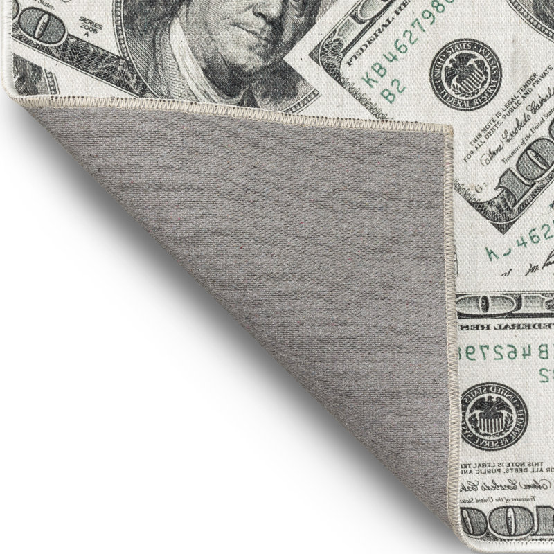 Well Woven Money Dollar Bill Front Modern Green Area Rug & Reviews ...