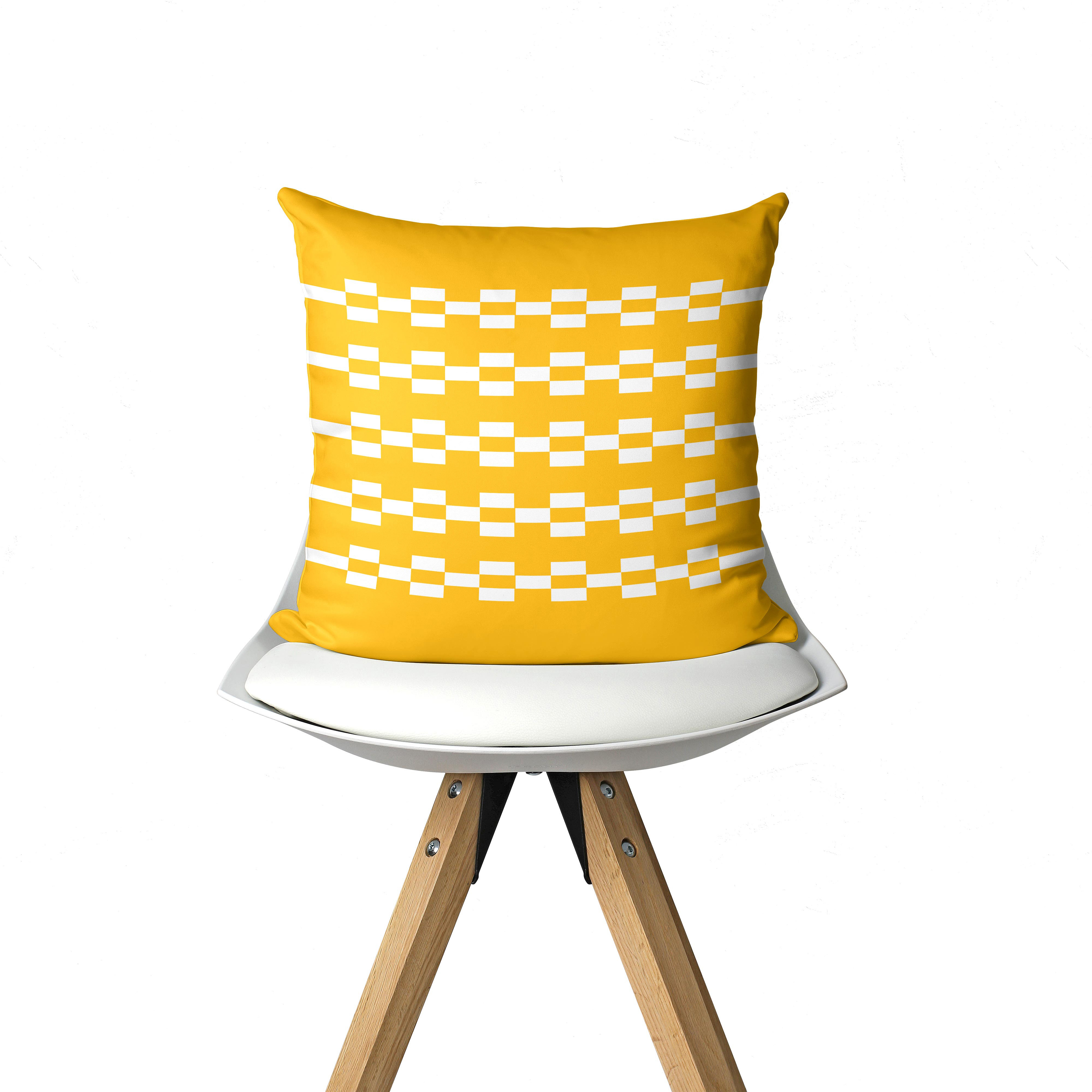 ULLI HOME Naomi Yellow Geometric Indoor Pillow Cover. | Wayfair
