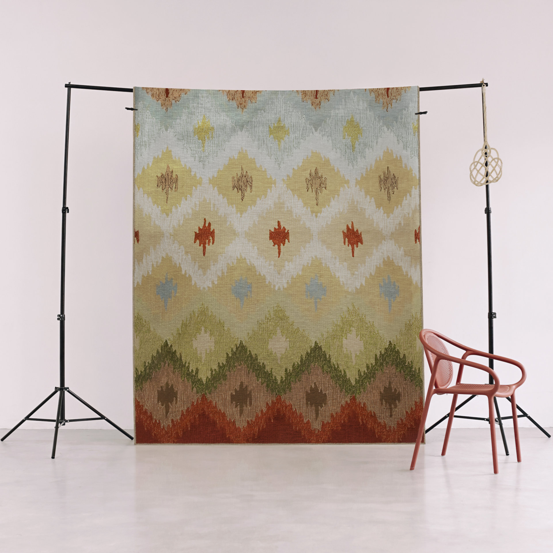 Dakota Fields Beige-Themed Multi-Colored Cross Geometric Shape ...