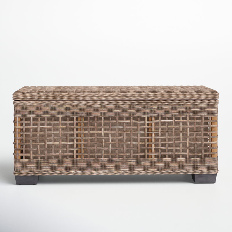 Birch Lane™ Siesta Wicker Storage Bench & Reviews | Wayfair