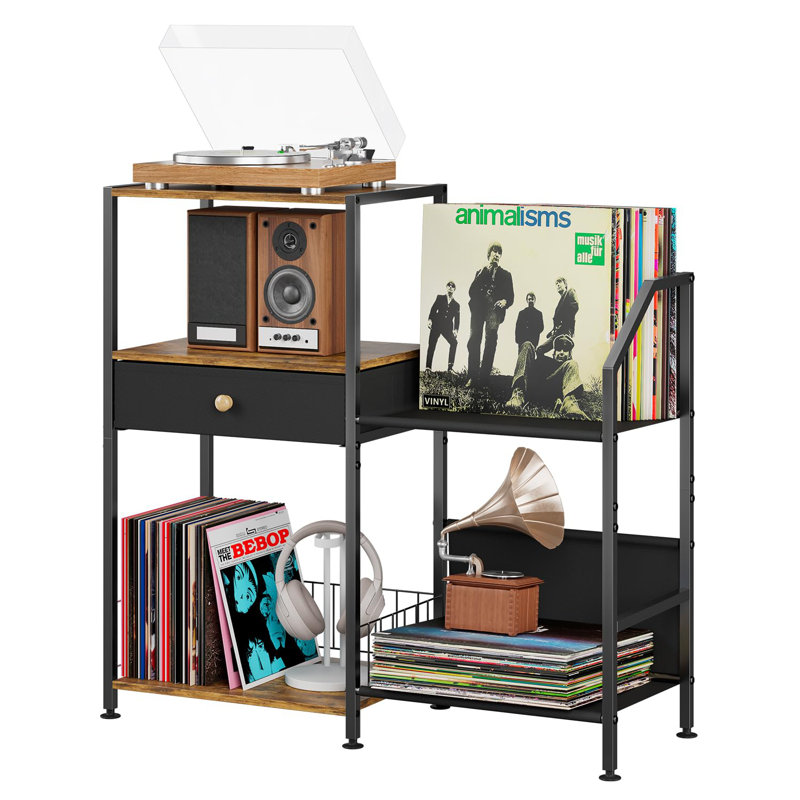 17 Stories 3 Tier Record Player Stand | Wayfair