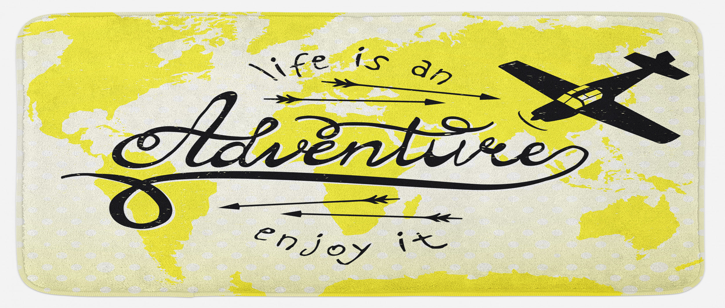 East Urban Home Life Is An Adventure Words Map Of The World Small ...