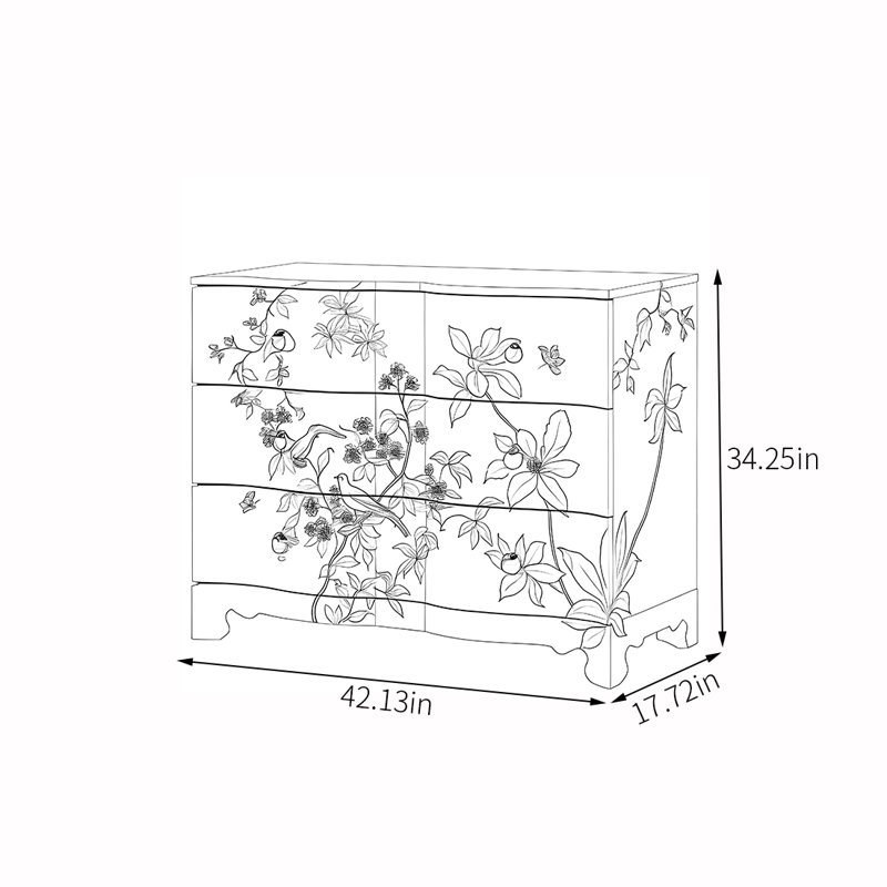 Ruthber Solutions Painted storage decorated accent chest | Wayfair