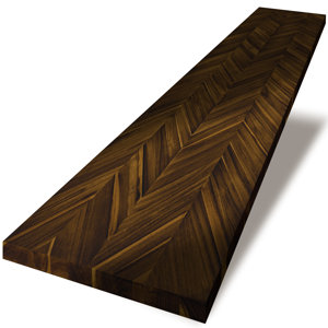 Ebern Designs Bartlum Sturdy Solid Hevea Wood Block Countertop for ...