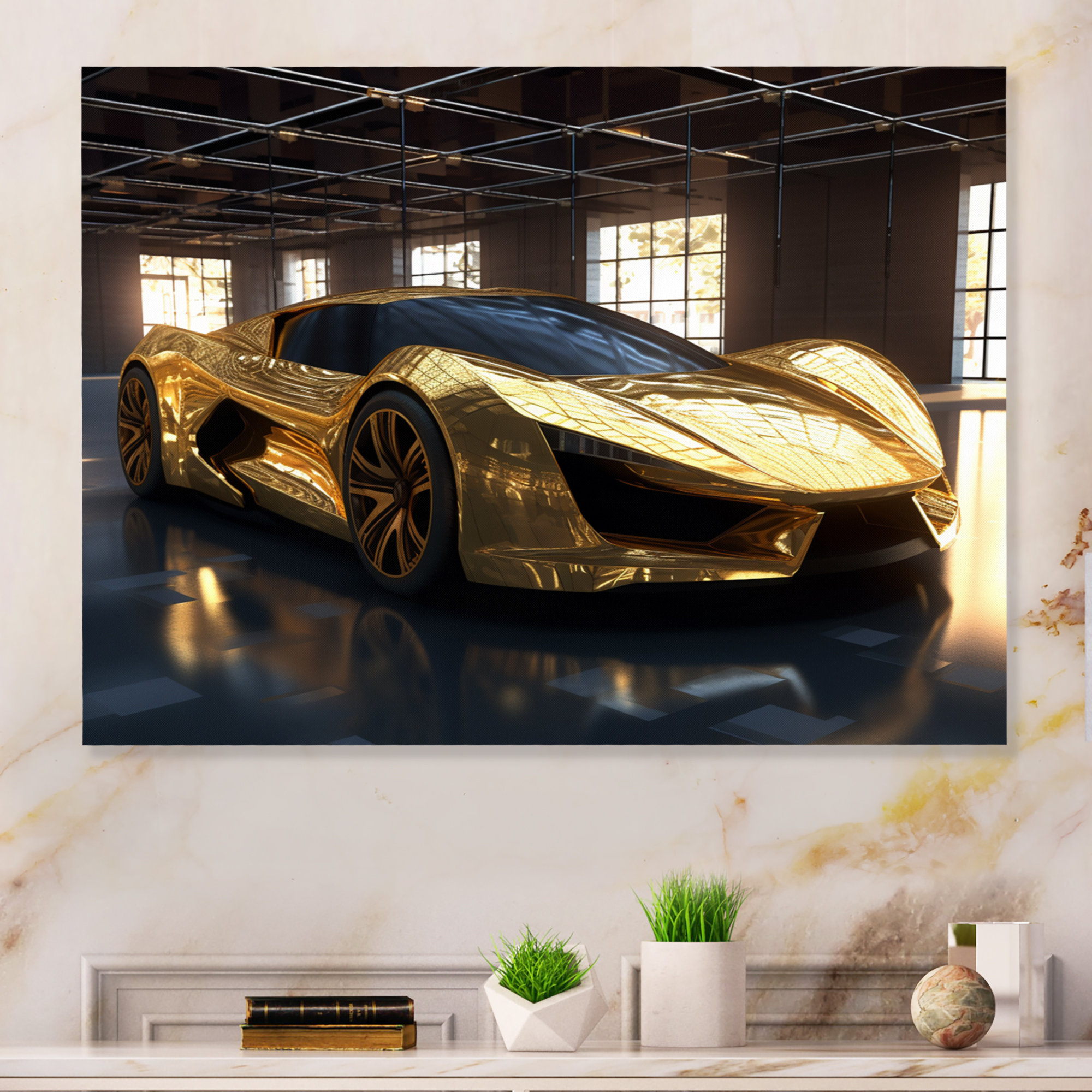 Everly Quinn Gold and Black Iconic Car Legends I - Cars American Muscle ...