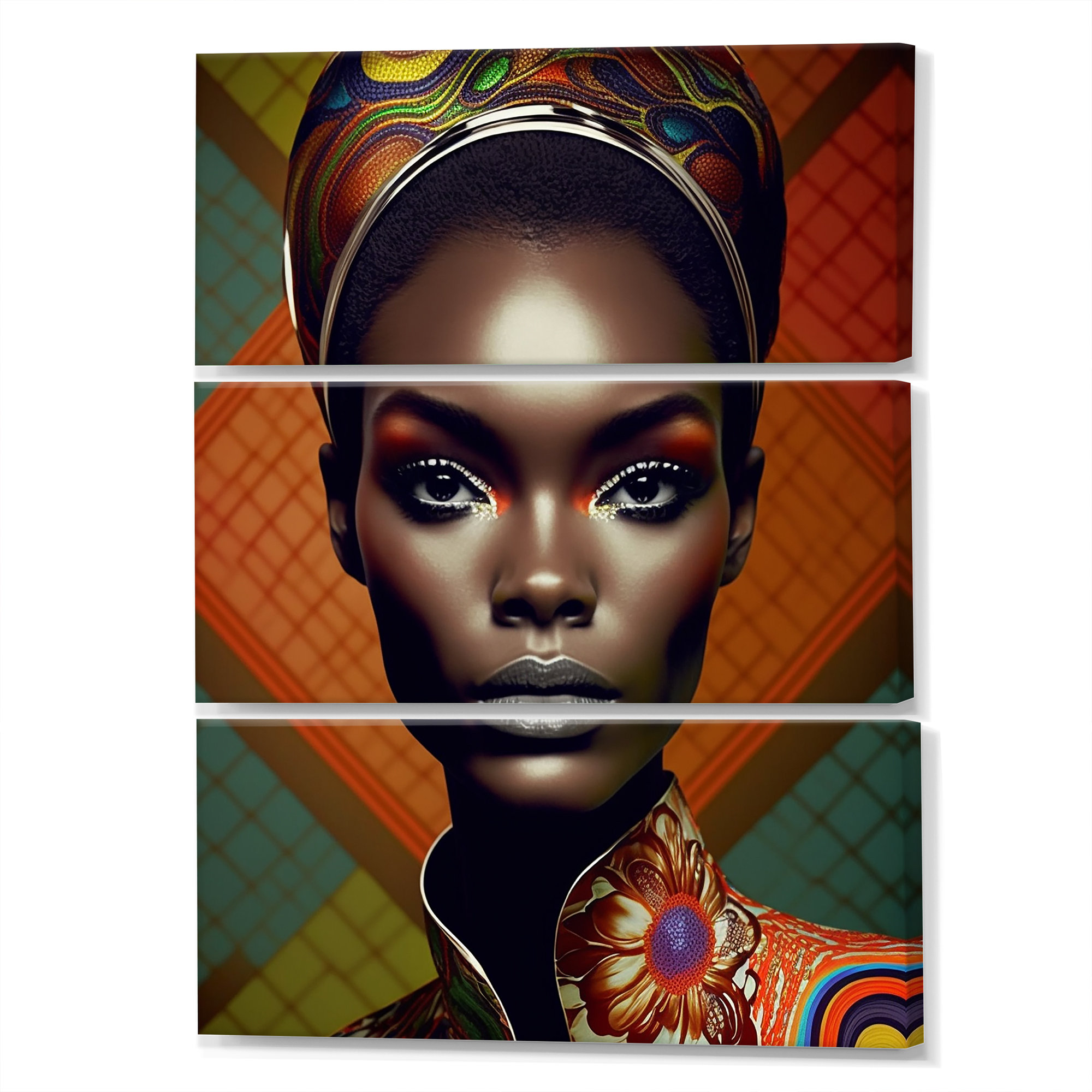 Dakota Fields Classy Portrait Of Elegant African Lady VI 3 Pieces | Wayfair
