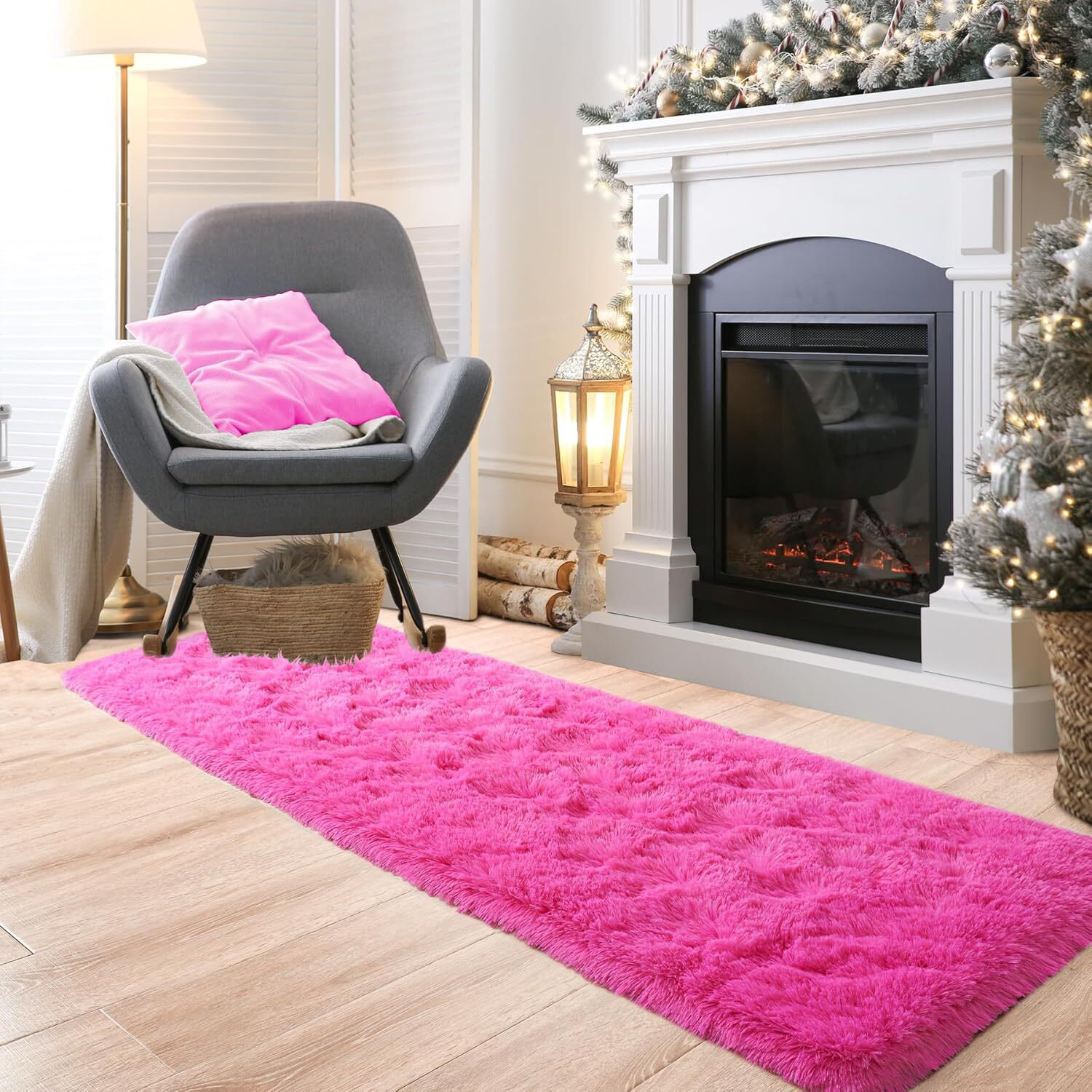 Mercer41 Fluffy Hot Pink Runner Rugs for Bedroom 2x6 - Wayfair Canada