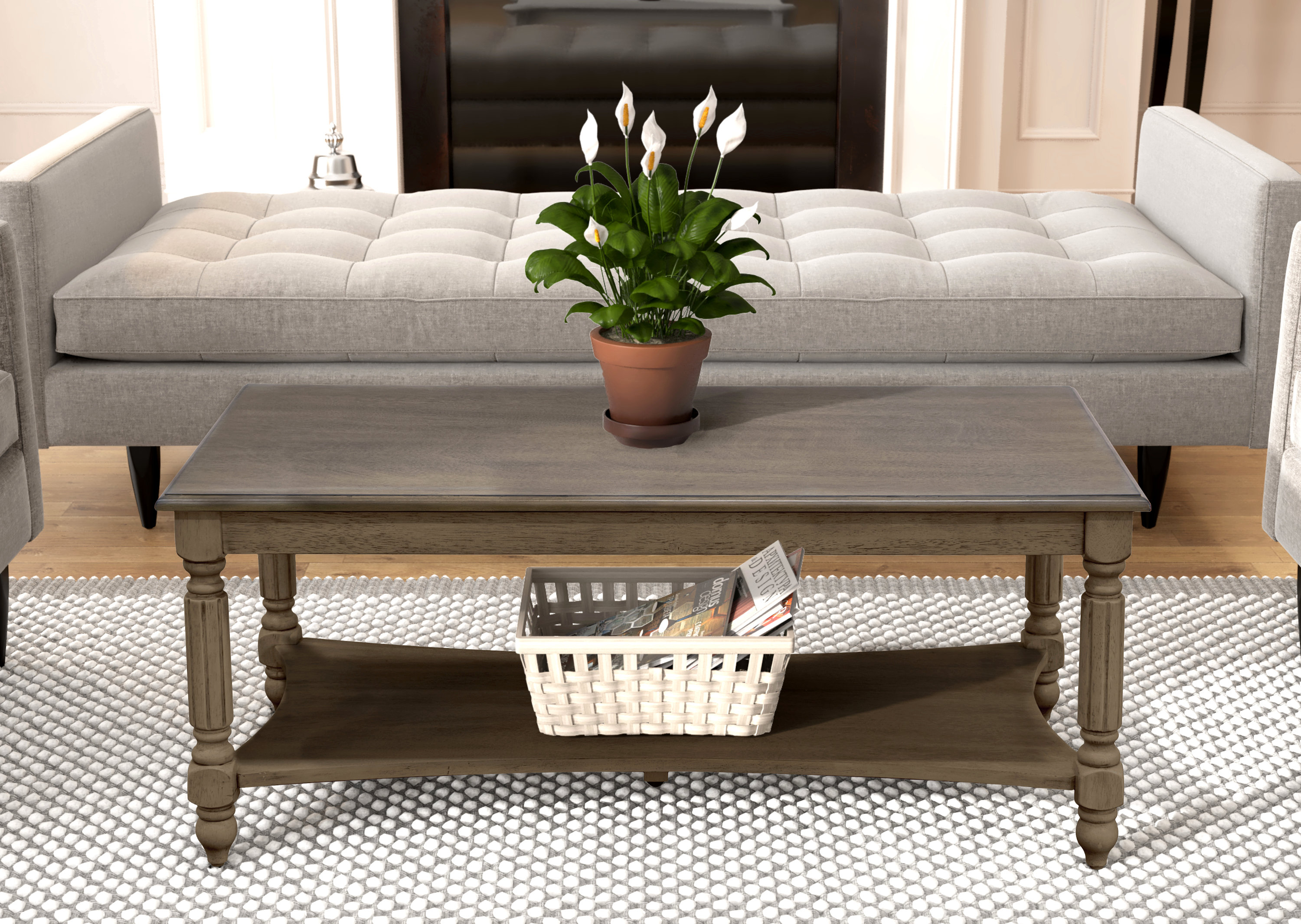 Laurel Foundry Modern Farmhouse Branham Solid Wood Rectangular Coffee ...