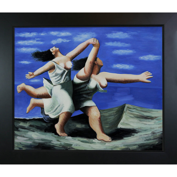 Vault W Artwork Two Women Running On The Beach (the Race) Framed On ...