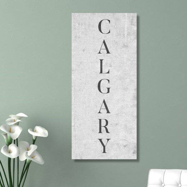 Oliver Gal Canadian Cities 'Calgary' Textual Art on Wrapped Canvas ...