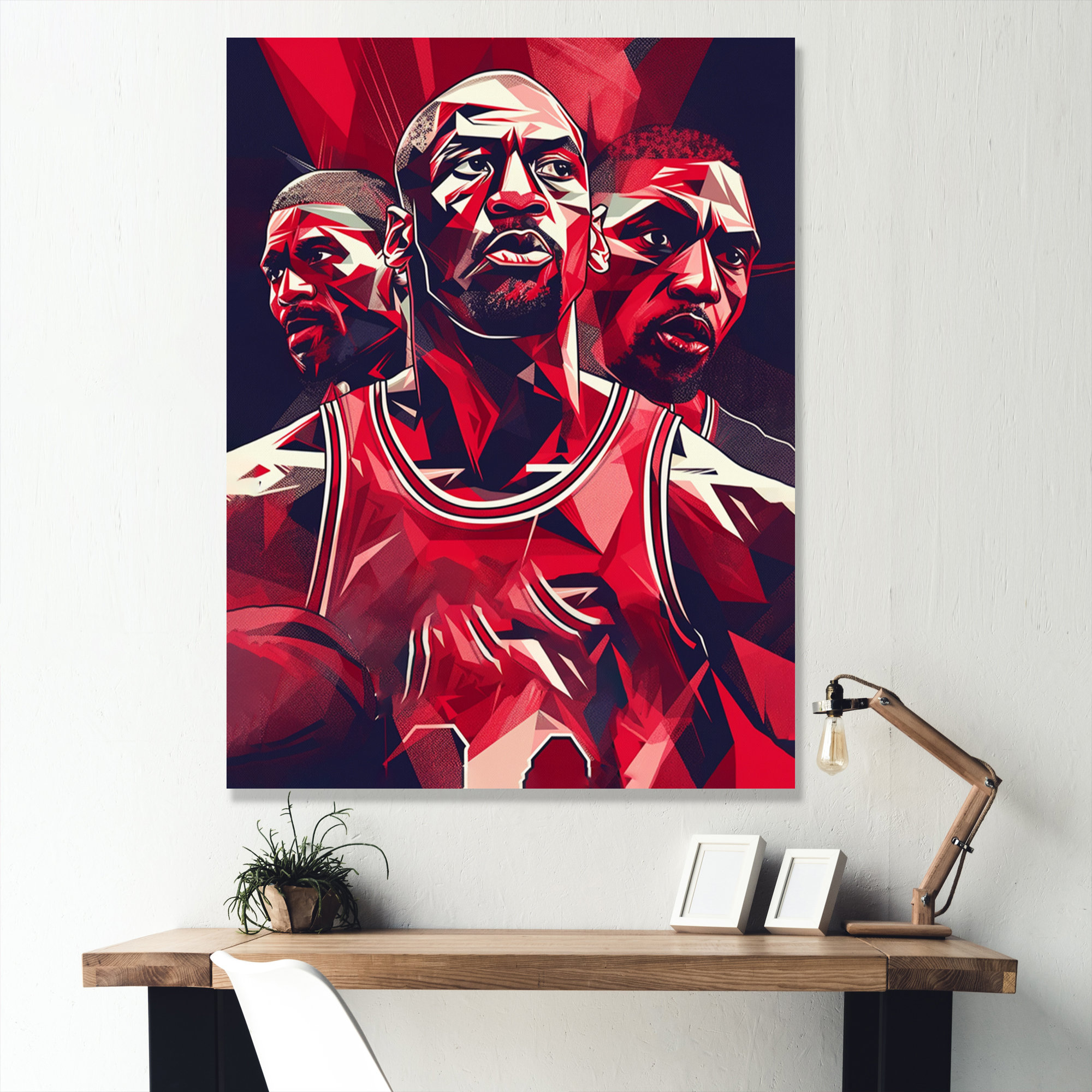 Ebern Designs Basketball Game Face On Canvas Print | Wayfair