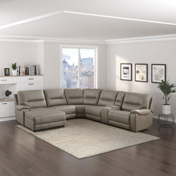 Latitude Run® 236" Wide Microfiber Modular Right Hand Facing Power ...