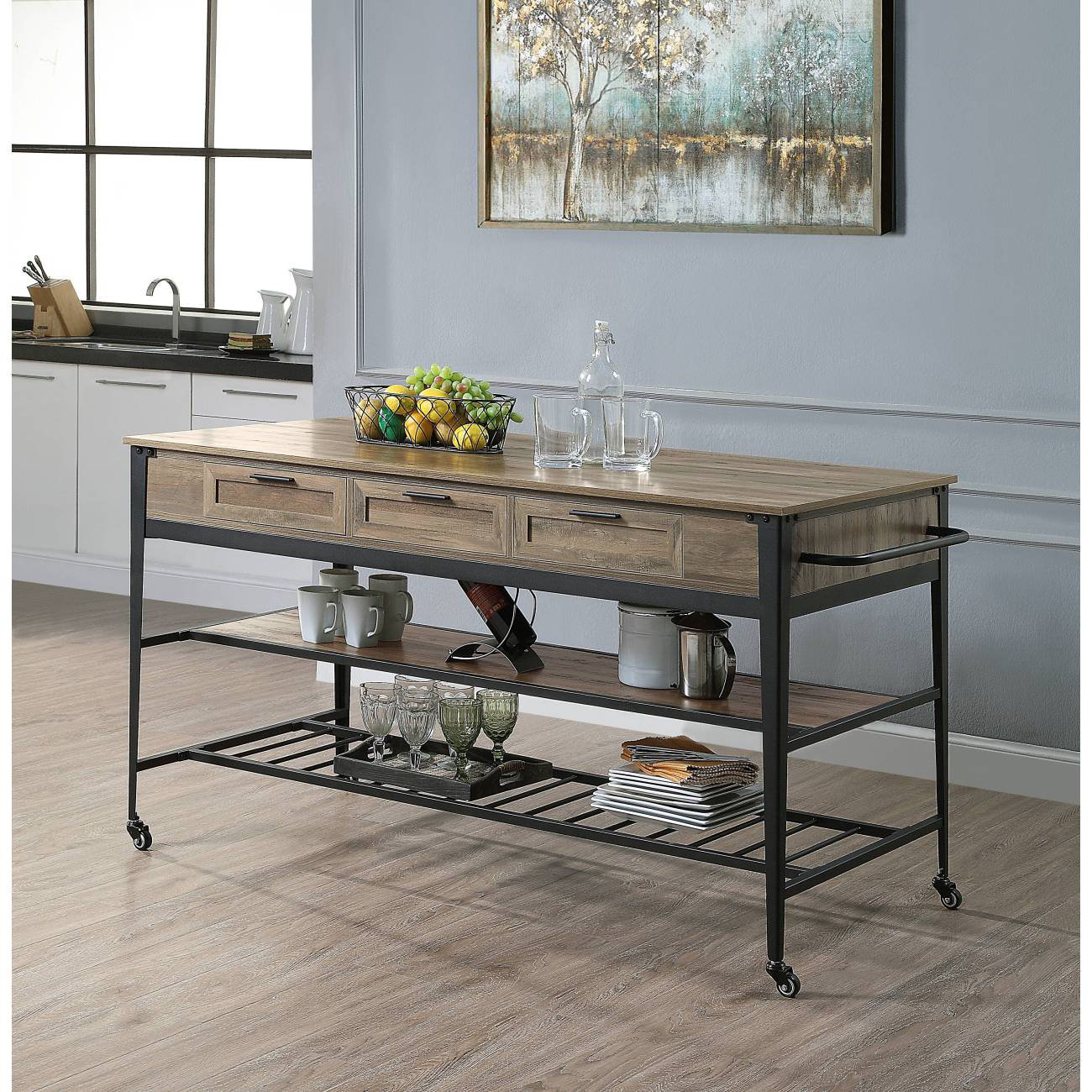 17 Stories Macaria Kitchen Island - Wayfair Canada