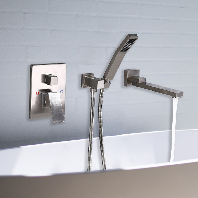 Dilon 2 Handle Wall Roman Tub Faucet with Diverter - Wayfair Canada