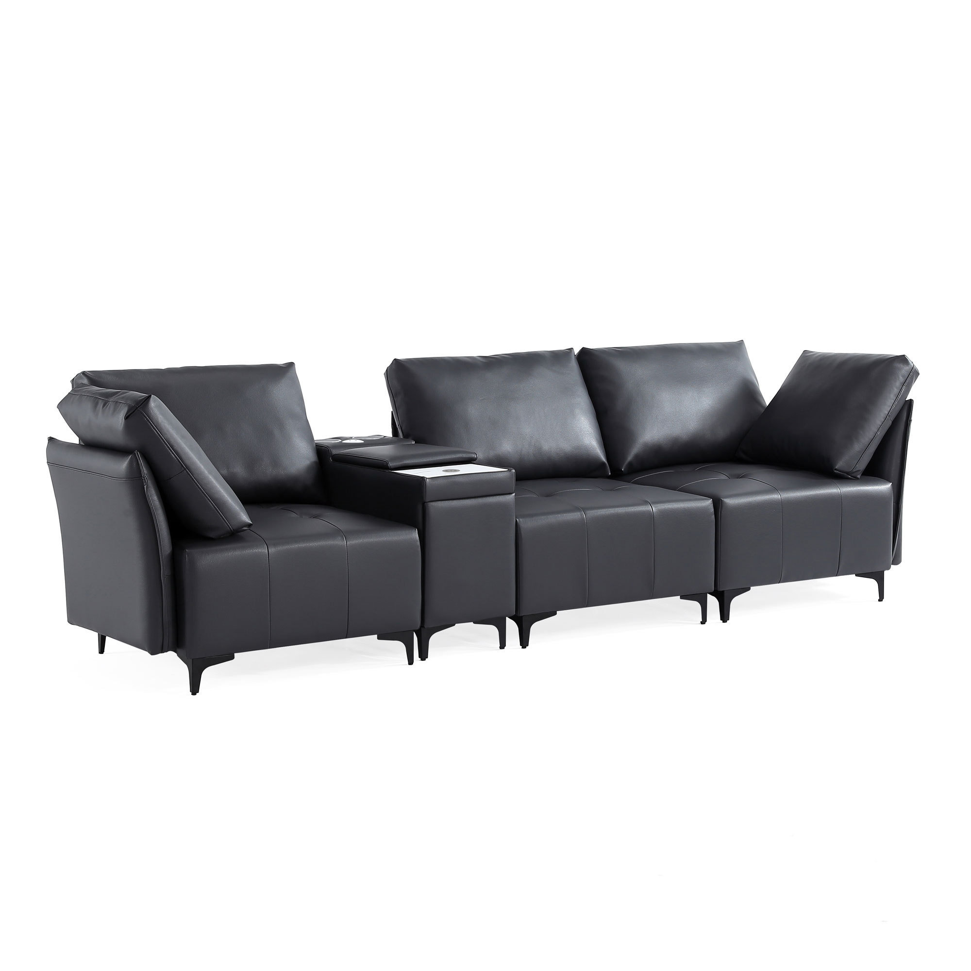 Brayden Studio® Multifunctional modular sectional: living room sofa ...