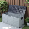 Ebern Designs 75 Gallon Resin Deck Box With Wheels, All Weather UV ...