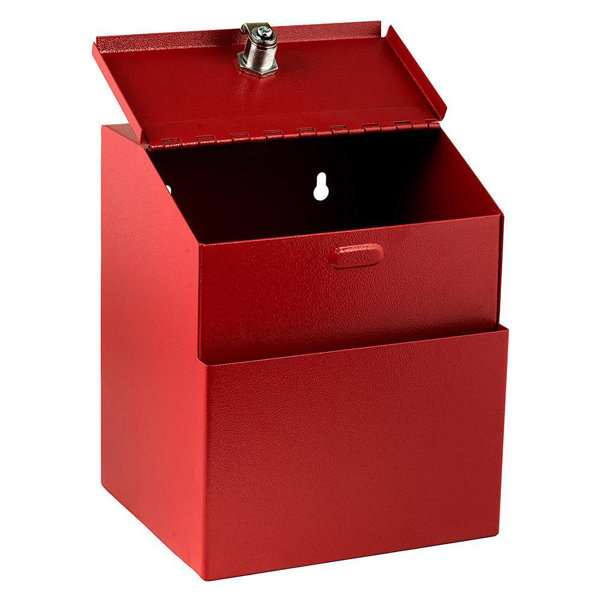 AdirOffice Wall Mountable Steel Locking Suggestion Box, with Suggestion ...