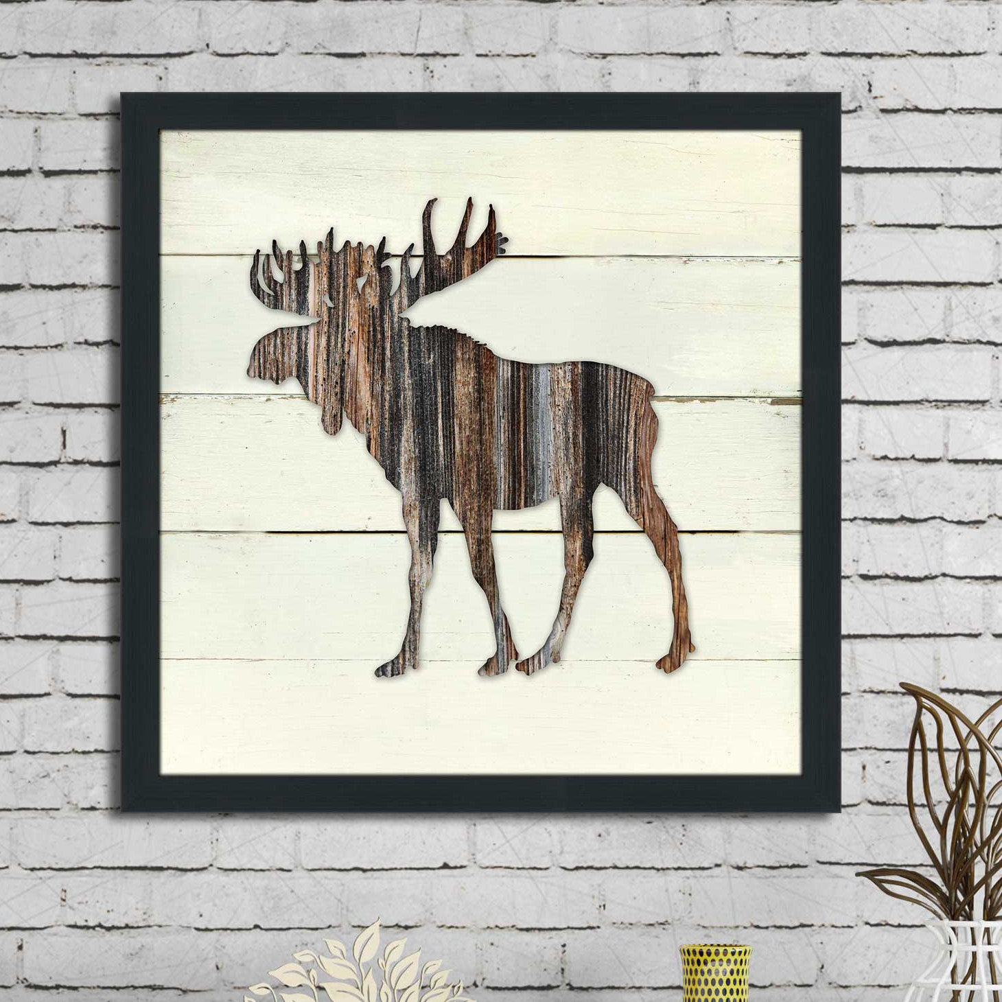 Millwood Pines 'Woodland Moose' Framed Graphic Art Print - Wayfair Canada