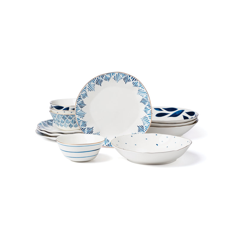Lenox Blue Bay 12-Piece Dinnerware Set | Perigold