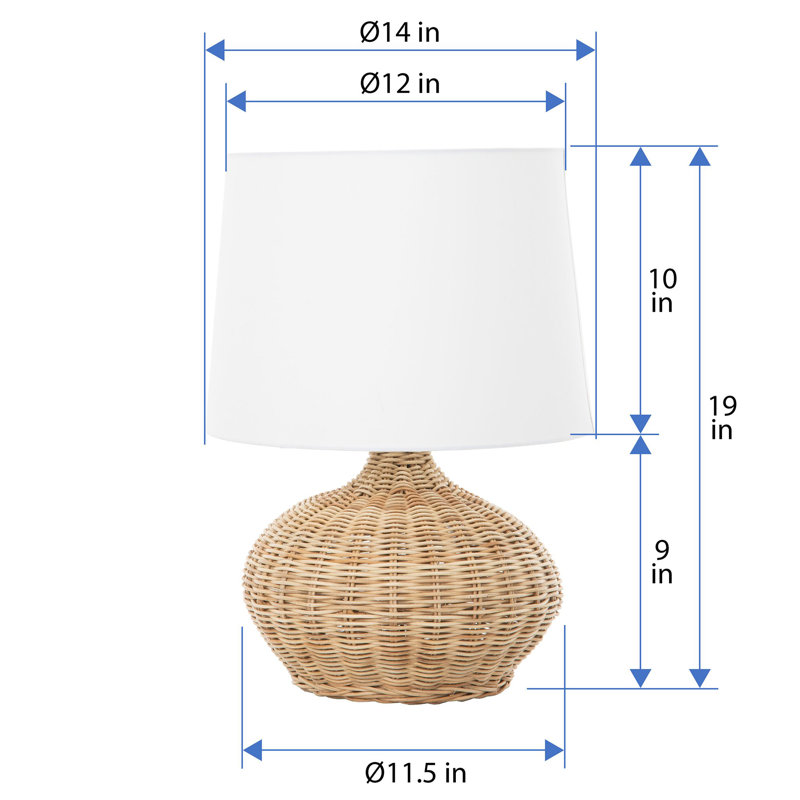 Beachcrest Home™ Bracken Wicker/Rattan Table Lamp | Wayfair
