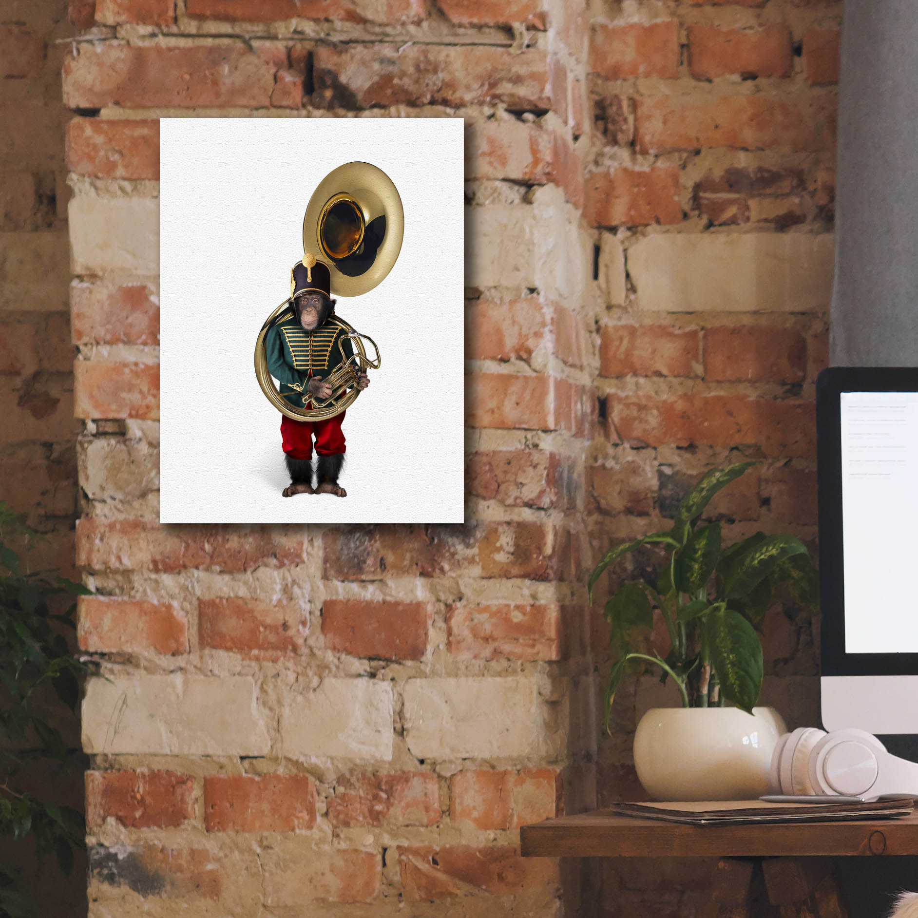 Trinx 'Band Tuba Monkey' by John Hovenstine Canvas Wall Art | Wayfair