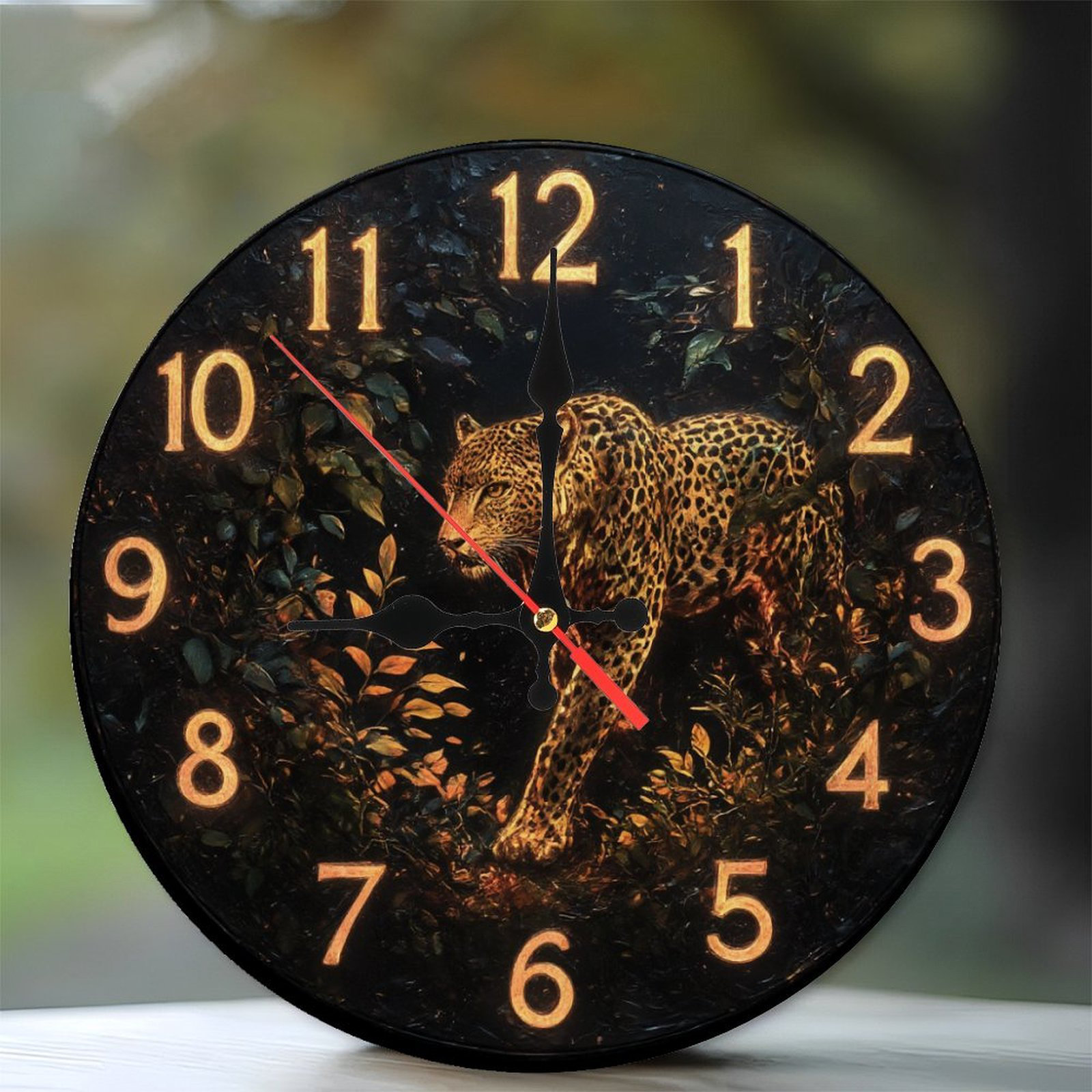 Dakota Fields Jungle Leopard Clock Face | Wayfair