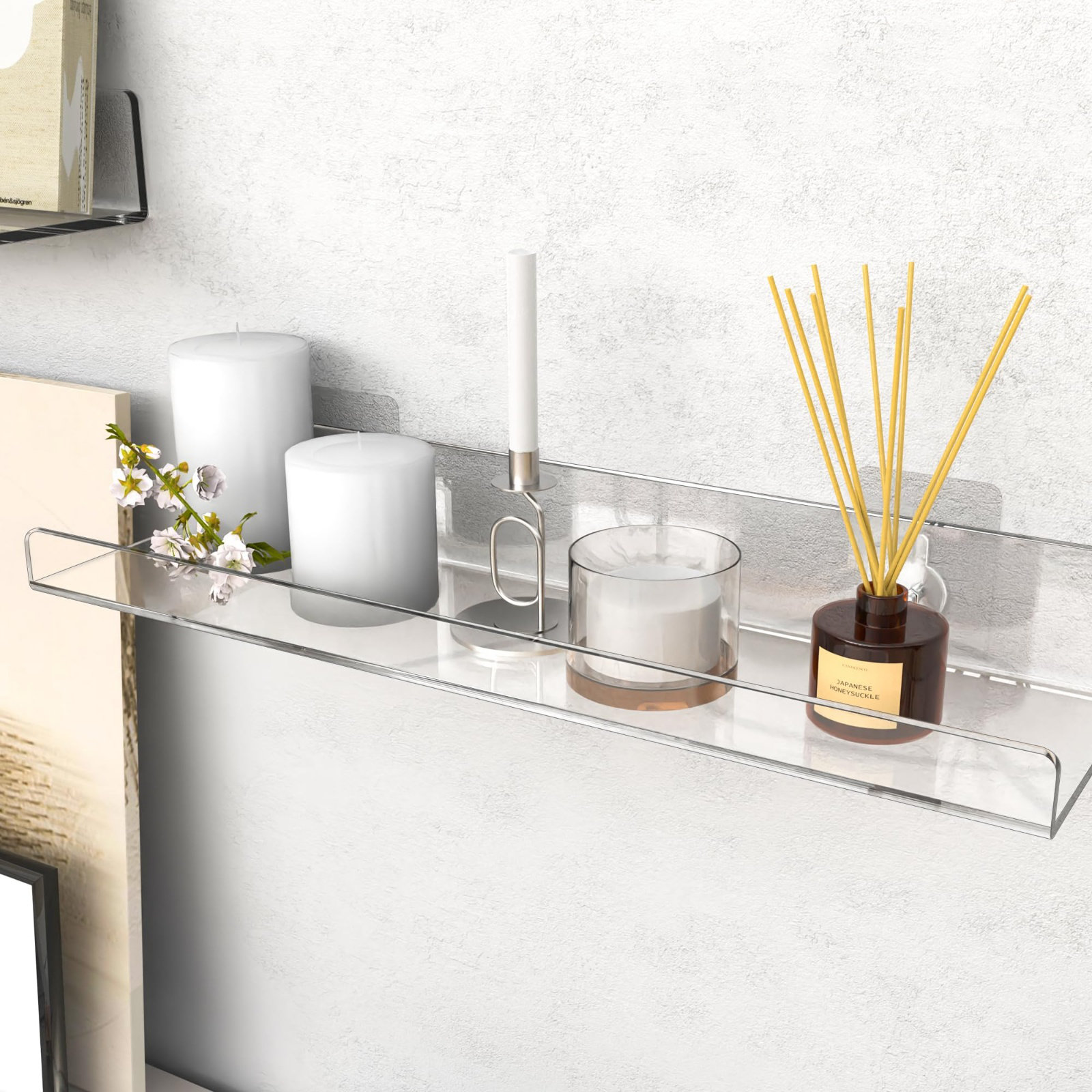 Latitude Run® Noldi Plastic / Acrylic Floating Shelf | Wayfair