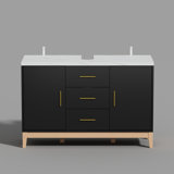 46"- 50" Black Vanity Bases You'll Love | Wayfair