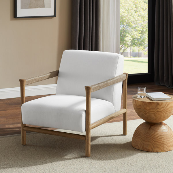 Corrigan Studio® 27.56'' W Upholstered Accent Armchair With Solid Ash ...