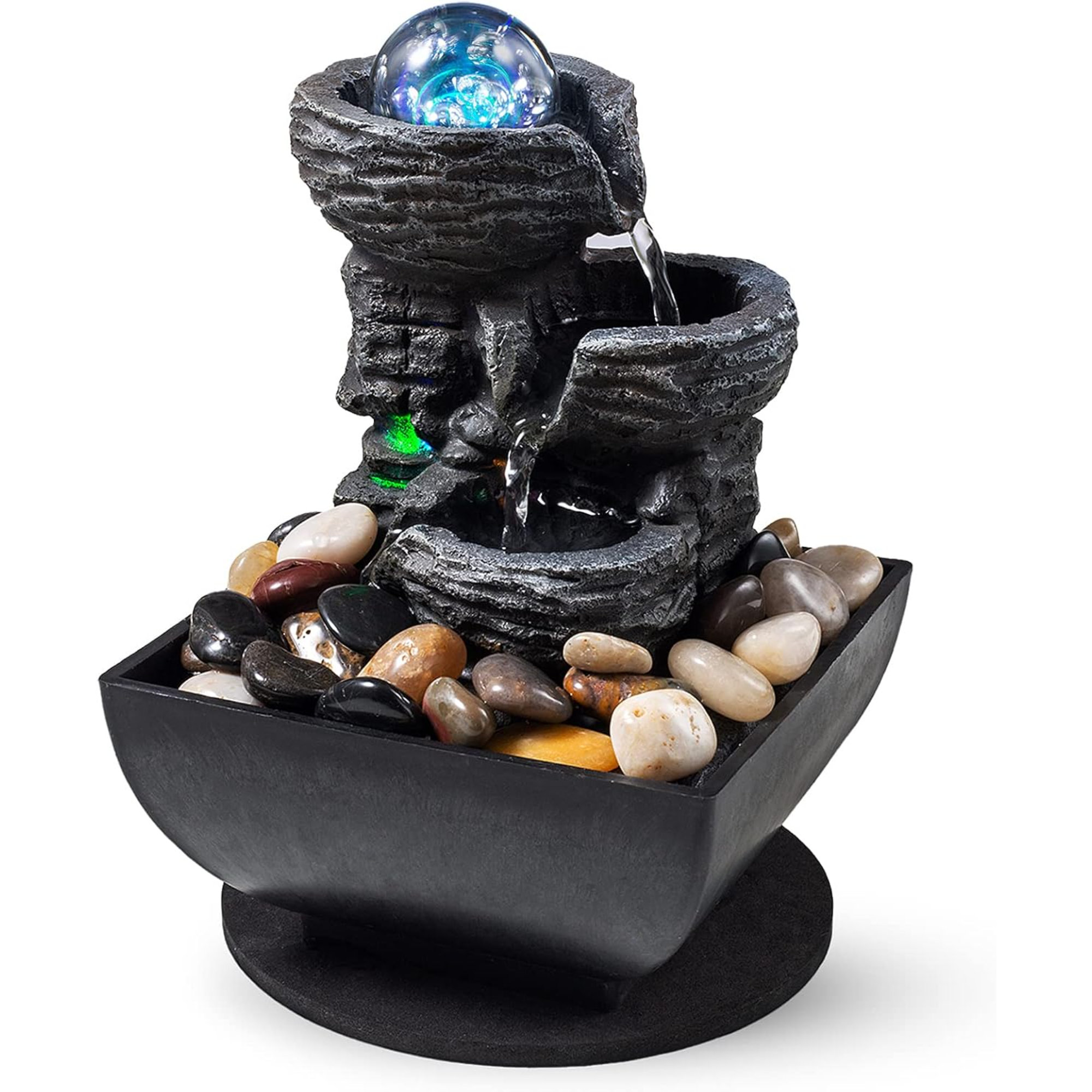 Dakota Fields Tabletop Fountain Indoor Waterfall Meditation Fountain ...