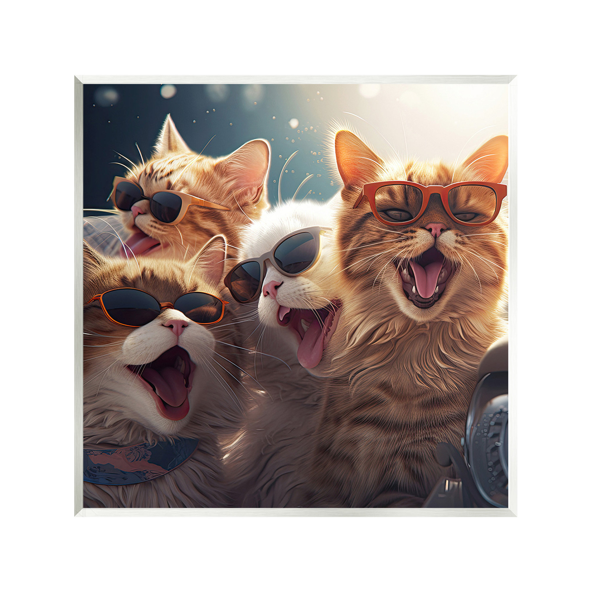 Stupell Industries Happy Cats Singing Wall Plaque Art by Jim Baldwin ...