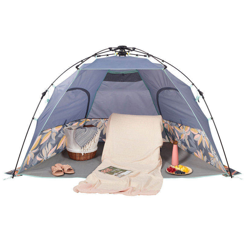 ECR4Kids Lightspeed Outdoors Pop-Up Beach Sun Shade, Quick Shelter ...