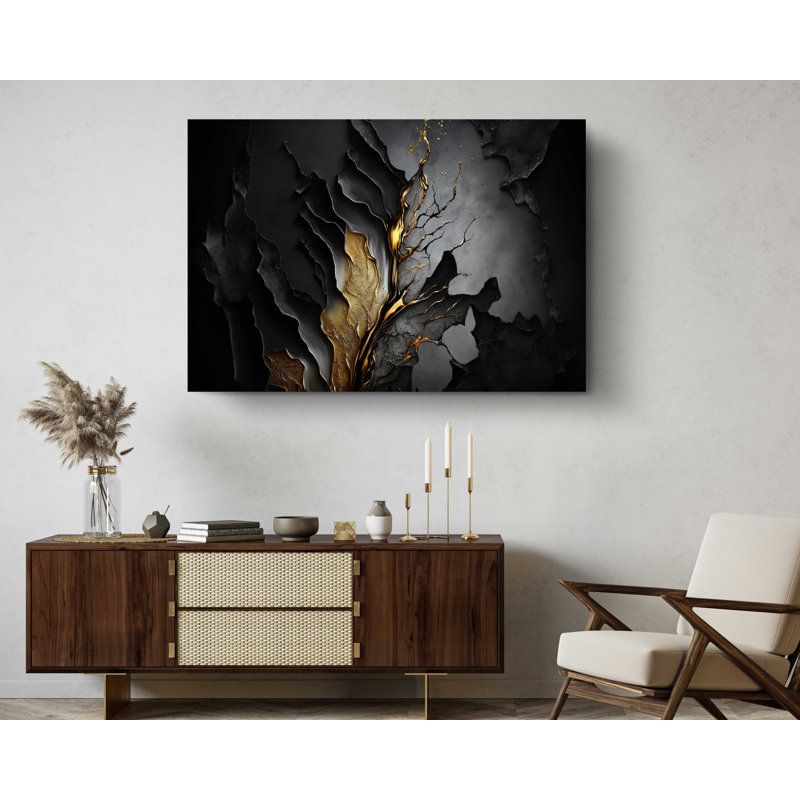 Brayden Studio® Luxury Abstract Art On Canvas Print | Wayfair