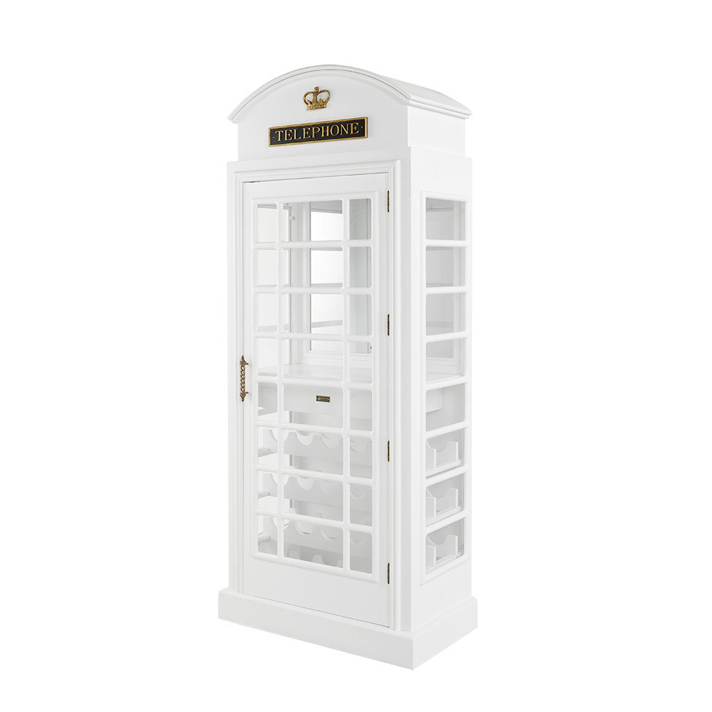 Latitude Run® Marroquin Telephone Booth Bar Cabinet & Reviews | Wayfair
