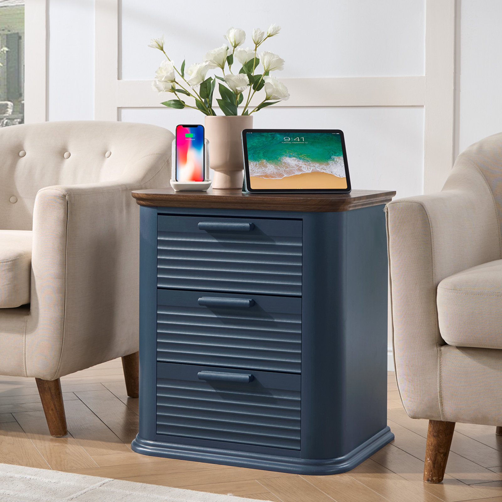 Winston Porter Kadein 3 - Drawer Nightstand | Wayfair