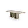 Benjara Noe Mali 96 Inch Dining Table, Rectangular, Double Pedestal ...