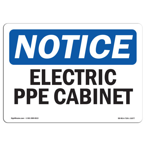 SignMission Electrical PPE Cabinet Sign | Wayfair