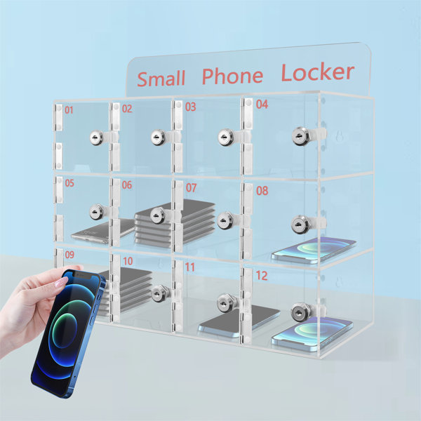 YINXIER Plastic / Acrylic 3 - Tier 16.5'' Cell Phone Locker | Wayfair